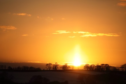 Setting Sun Has Disappeared Behind Clouds Editorial Stock Photo - Stock ...