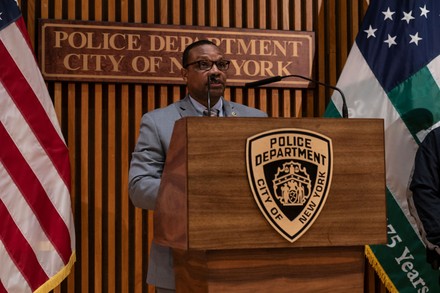 NYPD press conference on gun charges arrests, New York, United States ...