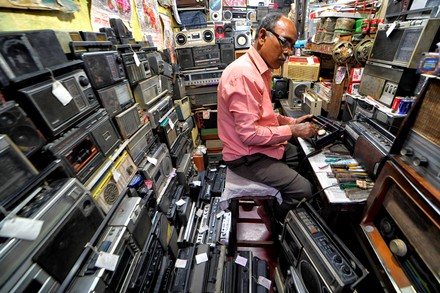 Radio Mechanic Seen Working His Workshop Editorial Stock Photo - Stock ...
