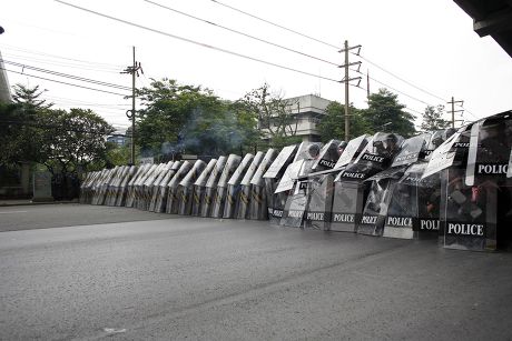 Riot Police Fire Rubber Bullets Live Editorial Stock Photo - Stock ...