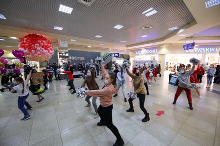 Flash Mob Takes Place Shopping Mall Editorial Stock Photo - Stock Image ...