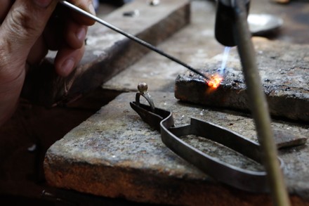 Jewelry Maker Working On Gold Ring Editorial Stock Photo - Stock Image ...