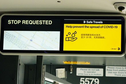 View Poster On Mta Bus Warning Editorial Stock Photo - Stock Image ...