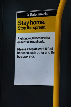 View Poster On Mta Bus Warning Editorial Stock Photo - Stock Image ...
