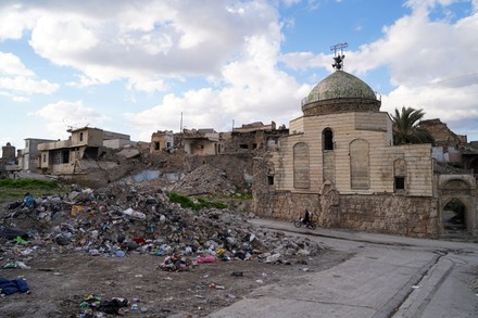 The oldest mosque in the city of Mosul, Iraq - 17 Feb 2021 Stock ...