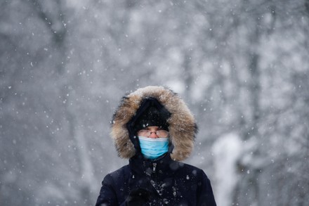 Woman Wearing Face Mask Seen During Editorial Stock Photo - Stock Image ...