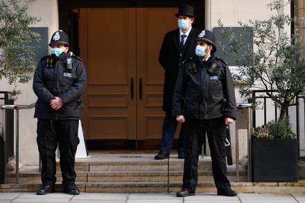 Police Officers Stand Guard Outside King Editorial Stock Photo - Stock ...