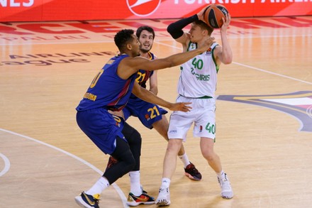 Marius Grigonis Zalgiris Player Brandon Davies Editorial Stock Photo ...