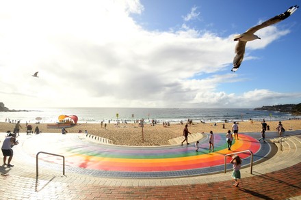 Members Public Use Beachside Rainbow Walkway Editorial Stock Photo ...