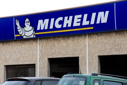 Michelin Company Logo Seen On Facade Editorial Stock Photo - Stock ...