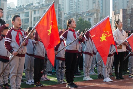 Students Take Part Flagraising Ceremony Primary Editorial Stock Photo ...