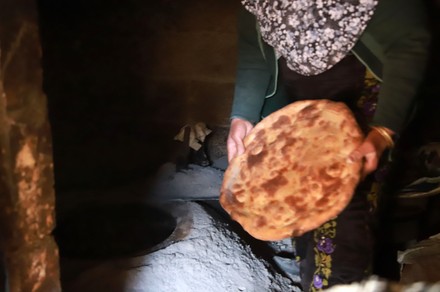 Two elderly Palestinian, Jazia Abu Kabbash, 80, and Ghazlan Abu Karsh ...