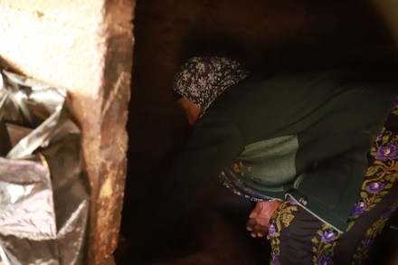 Two elderly Palestinian, Jazia Abu Kabbash, 80, and Ghazlan Abu Karsh ...
