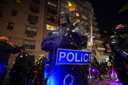 Nypd Riot Police Stands Formation Disperse Editorial Stock Photo ...