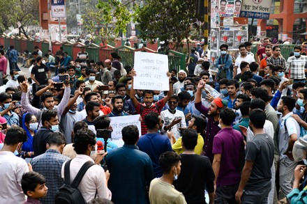 Students Protest in Dhaka, Bangladesh - 24 Feb 2021 Stock Pictures ...