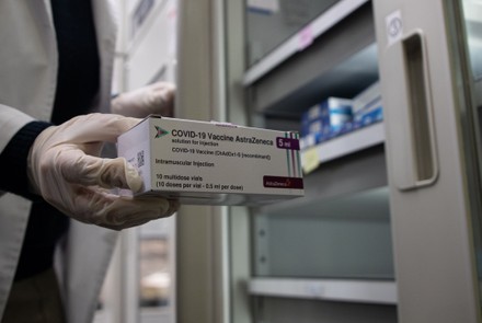 Medical Worker Shows Box Astrazenecas Covid19 Editorial Stock Photo ...
