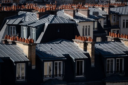 View Gray Zinc Rooftops Paris France Editorial Stock Photo - Stock ...