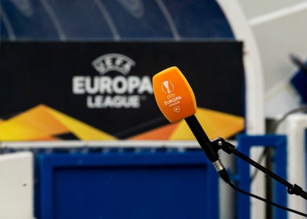 Uefa Europa League Branded Microphone Editorial Stock Photo - Stock ...