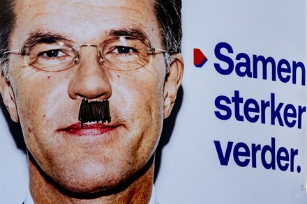 Election Poster Mark Rutte Vvd Graffiti Editorial Stock Photo - Stock ...