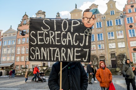 Polish businessmen strike, Gdansk, Poland - 27 Feb 2021 Stock Pictures ...