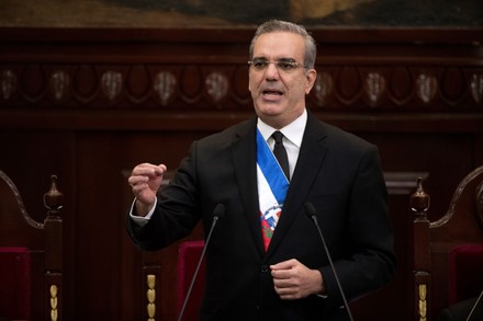 Dominican President Luis Abinader Delivers His Editorial Stock Photo ...