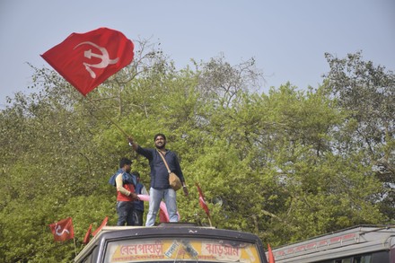 Supporter Waves Flag During Mega Rally Editorial Stock Photo - Stock ...
