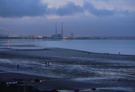 View Dublins Seapoint Beach Dusk Set Editorial Stock Photo - Stock ...