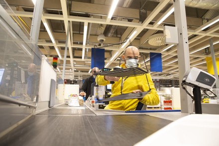 Cashier Ikea Wearing Protective Face Mask Editorial Stock Photo - Stock ...