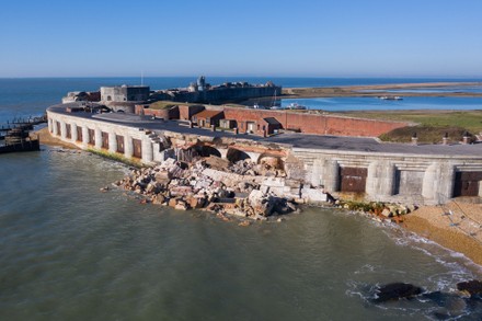 Damage Hurst Castle Near Lynmington Hants Editorial Stock Photo - Stock ...