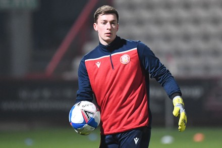 Stevenage Goalkeeper Billy Johnson 13 Holding Editorial Stock Photo ...