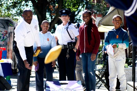 Police Officers Interact Youth Community During Editorial Stock Photo ...