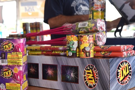 Customer Purchases Fireworks Vendor Temporary Tent Editorial Stock ...