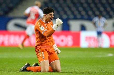 Sporting De Bragas Goalkeeper Matheus Celebrates Editorial Stock Photo ...