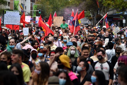 Lgbtqi Rights Protesters March During Celebrations Editorial Stock ...