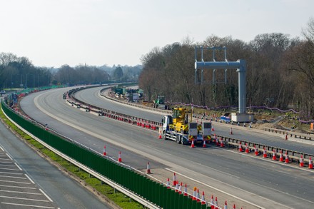 M4 Motorway Closed Both Directions Between Editorial Stock Photo ...