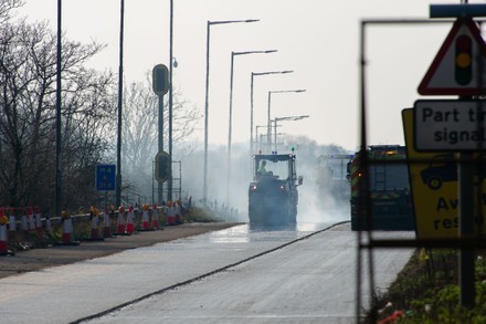 M4 Motorway Closed Both Directions Between Editorial Stock Photo ...