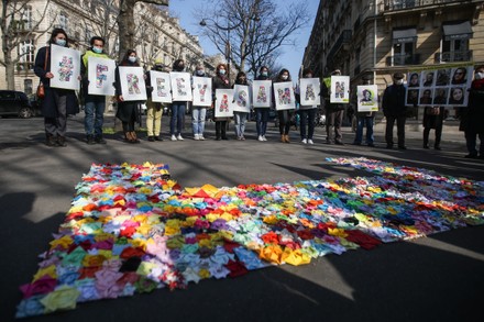 A protest for Iranian human rights activist Yasaman Aryani on ...