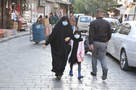 Syrians Wearing Masks Seen Walking On Editorial Stock Photo - Stock ...