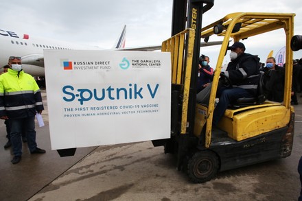 Forklift Carrying Container Vaccines During Ceremony Editorial Stock ...