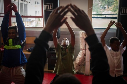 Young Boxers Do Breathing Exercises After Editorial Stock Photo - Stock ...