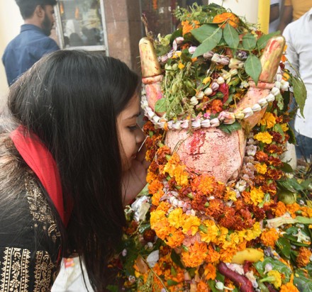 Devotees Perform Rituals Temple On Occasion Editorial Stock Photo ...