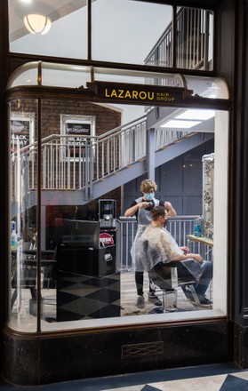 Customers Lazarou Cardiff City Centre Get Editorial Stock Photo - Stock ...