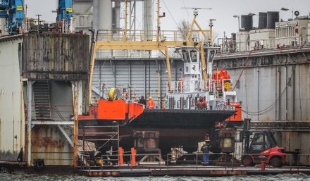 Ferry Kleinensiel Sits Inside Floating Dock Editorial Stock Photo ...