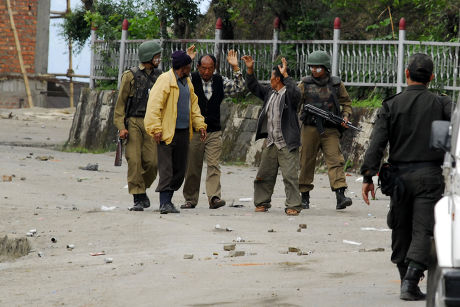 Indian Security Forces Patrolling Mao Gate Editorial Stock Photo ...