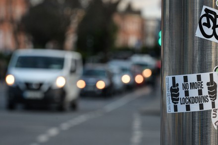 Sticker Reading No More Lockdown Seen Editorial Stock Photo - Stock ...