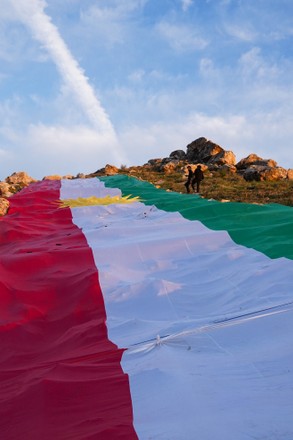 Kurds Place Flag Kurdistan Over One Editorial Stock Photo - Stock Image ...