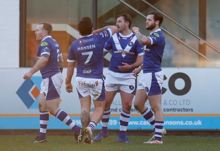 Swinton Lions Mike Butt R Celebrates Editorial Stock Photo - Stock ...