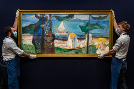 Edvard Munch Summer Day Embrace On Editorial Stock Photo - Stock Image ...