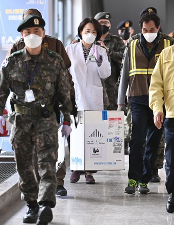 Officials Move Boxes Containing Pfizer Incs Editorial Stock Photo ...