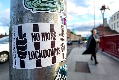 Sticker Reading No More Lockdown Seen Editorial Stock Photo - Stock ...